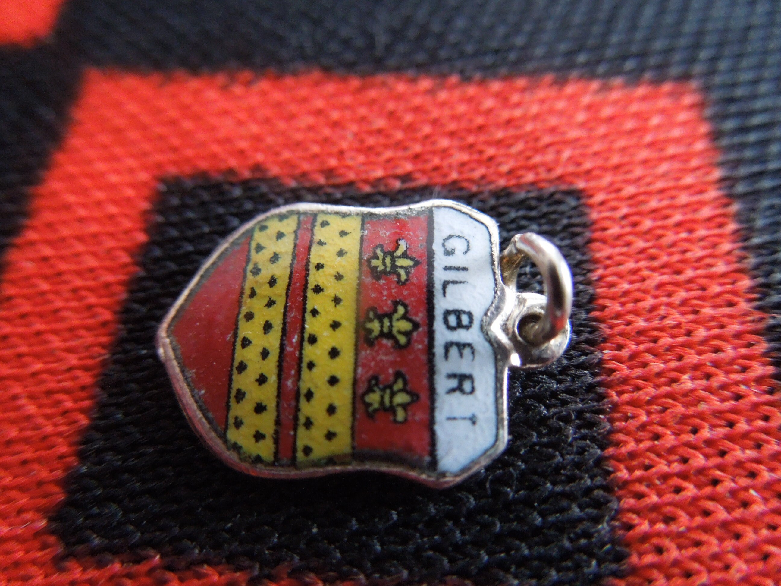 Enamel Gilbert Charm Gilbert Last Name Family Crest Shield | Etsy