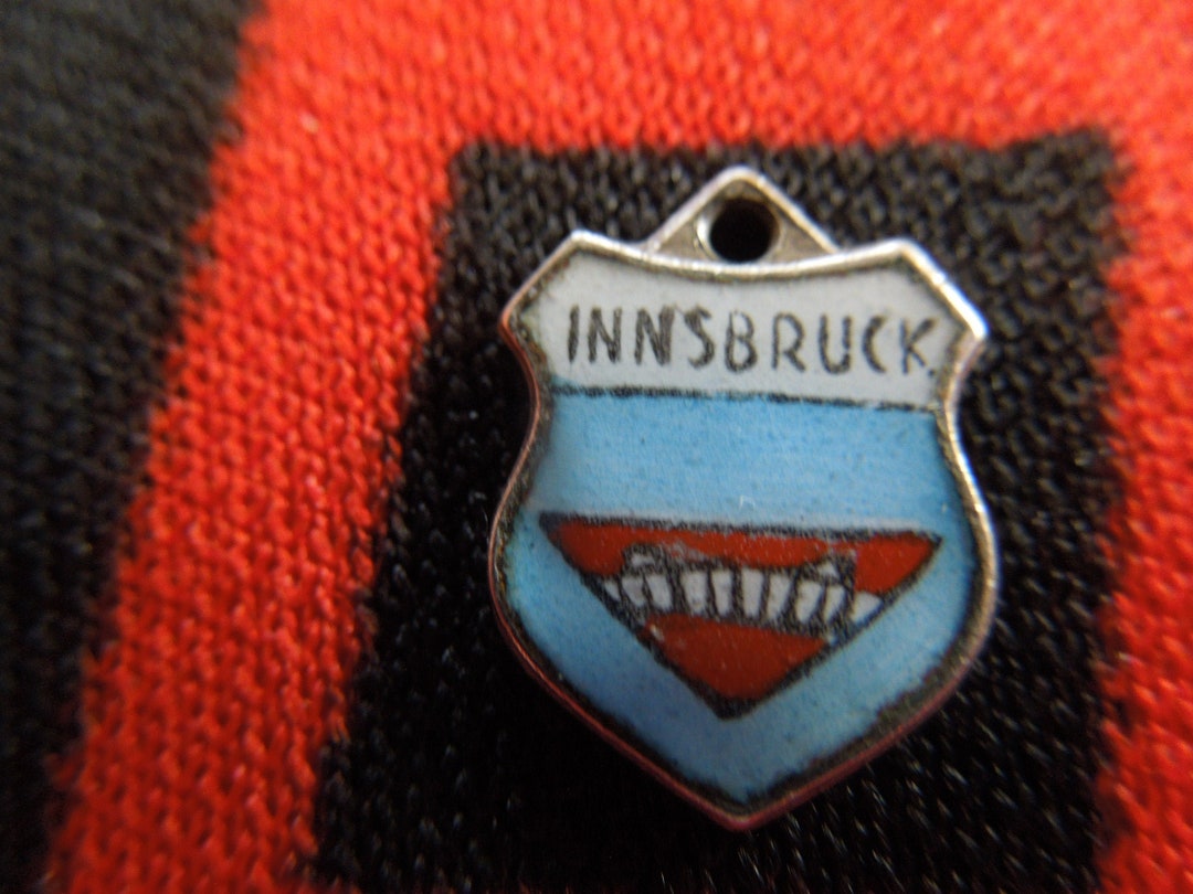Enamel Silver Innsbruck Charm Austria European Travel Shield 800 Silver ...