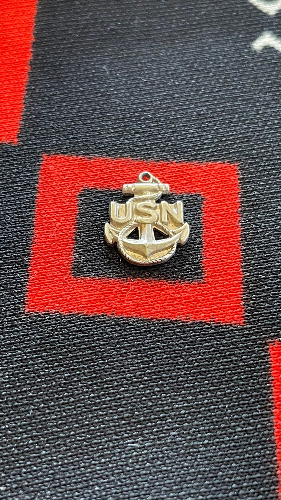 Sterling US Navy Charm Military Anchor Sterling Silver Charm for ...