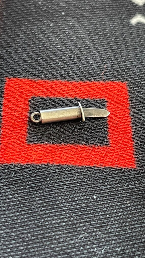 Silver Movable Switchblade Charm Vintage Pocket Knife… - Gem