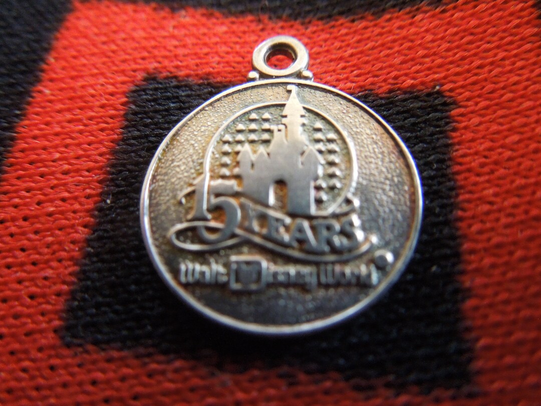 Sterling Walt Disney World Charm 15 Years Anniversary Sterling Silver ...
