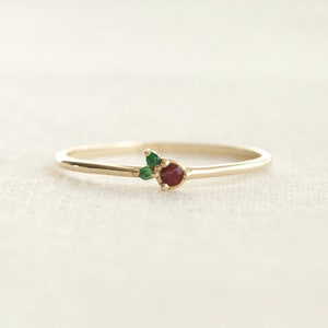 Holly Ring Gem Stone Ring Multi Stone Ring Stacking Ring - Etsy