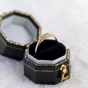 March Birth Ring, Birthstone Ring, Birthflower Ring, Aquamarine Ring ...