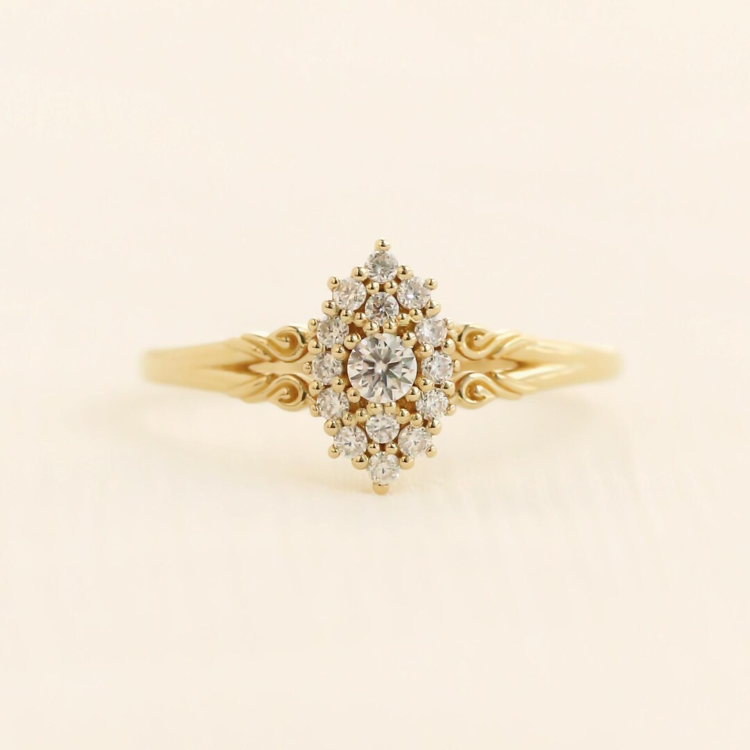 Aphrodite Ring, Engagement Ring, Lab Grown Diamond Ring, Gold Ring ...