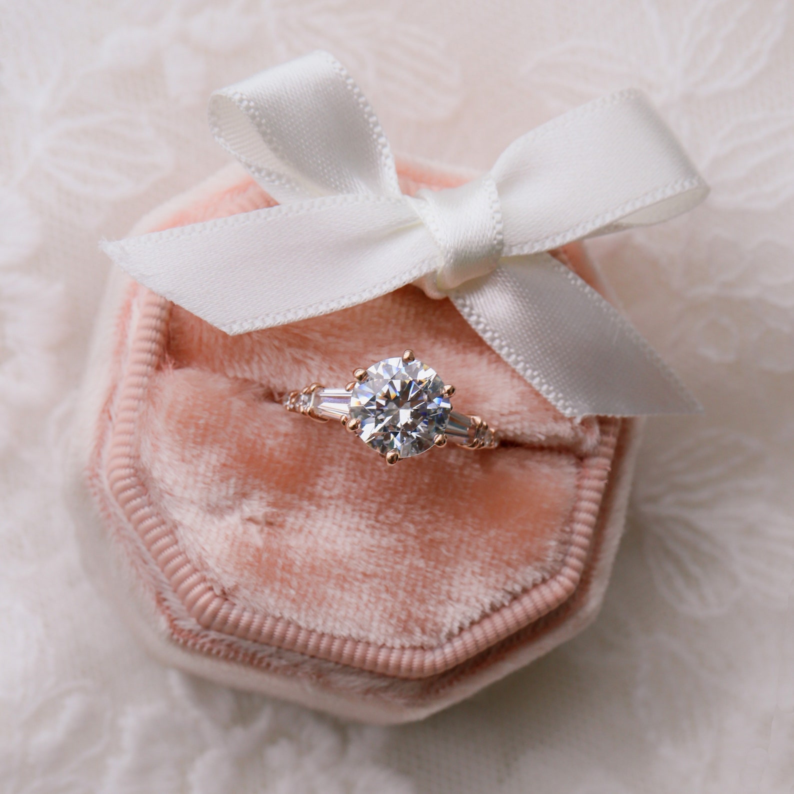 Seven Stone Ring Tapered Ring Engagement Ring Classic Style - Etsy