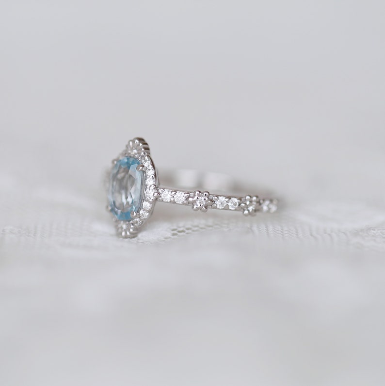 Aquamarine Mermaid Ring - Etsy