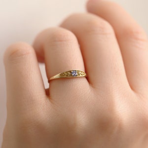 December Birth Ring, Birthstone Ring, Birth Flower Ring, Statement Ring ...