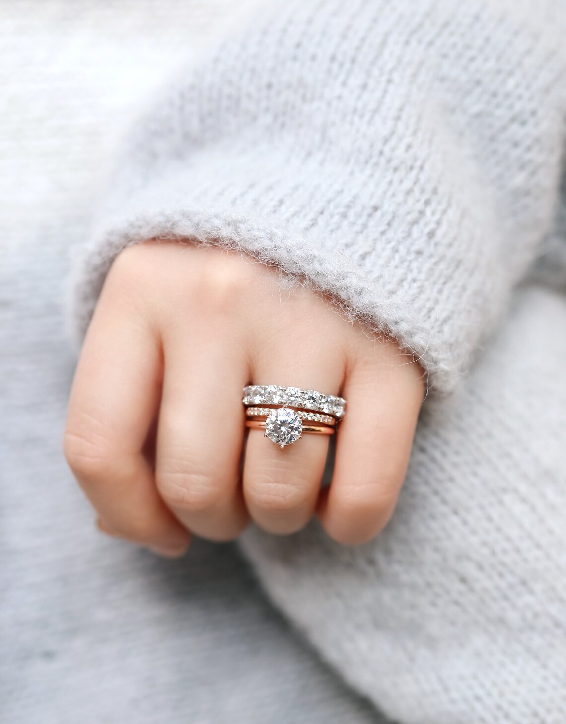 2ct Solitaire Ring Round Solitaire Ring Rosegold Ring | Etsy