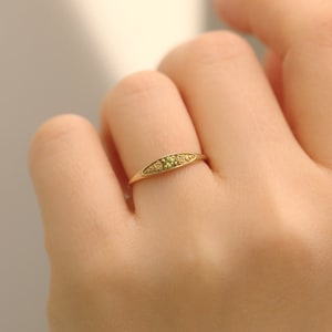 August Birth Ring, Birthstone Ring, Birthflower Ring, Gold Ring ...