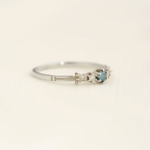 Bluebird Ring, Blue Diamond Ring, Diamond Ring, Three Stone Ring ...