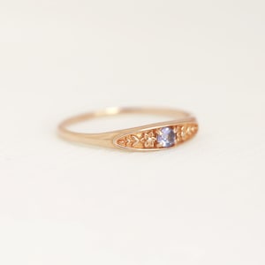 December Birth Ring, Birthstone Ring, Birth Flower Ring, Statement Ring ...