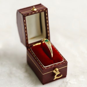 May Birth Ring, Emerald Ring, Gemstone Ring, Lily of the Valley Ring ...