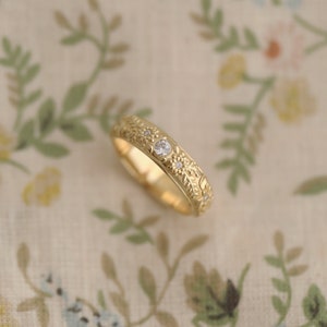Botanical Garden Ring, Diamond Ring, Engagement Ring, Wedding Band ...