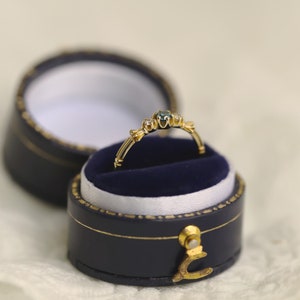 Bluebird Ring, Blue Diamond Ring, Diamond Ring, Three Stone Ring ...