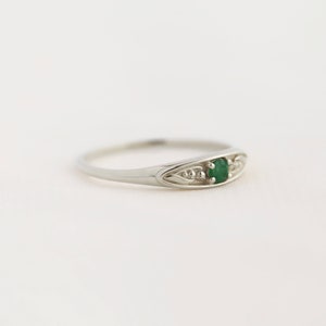 May Birth Ring, Emerald Ring, Gemstone Ring, Lily of the Valley Ring ...