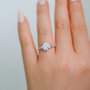 Seven Stone Ring, Tapered Ring, Engagement Ring, Classic Style Ring ...