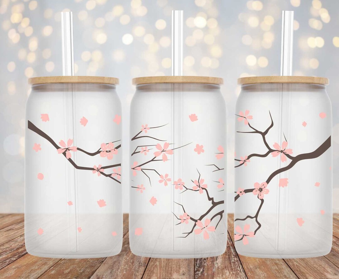 Sakura Floral 16oz Cup Wrap - Etsy
