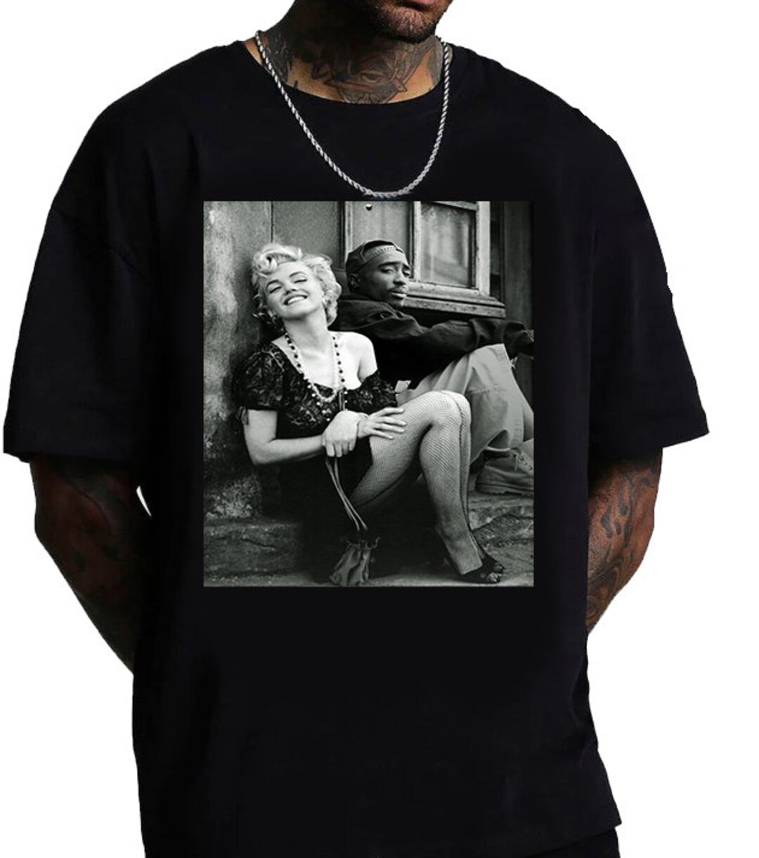 TUPAC and Marilyn Monroe Shirt Rapper Legend T-shirt Tupac - Etsy