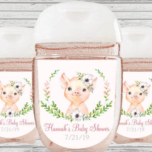 Pig Themed Baby Shower Favor HS Label DIGITAL File | Etsy