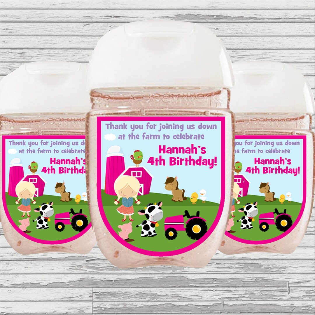 Farm/barnyard Themed Birthday Favor, HS Label - Etsy