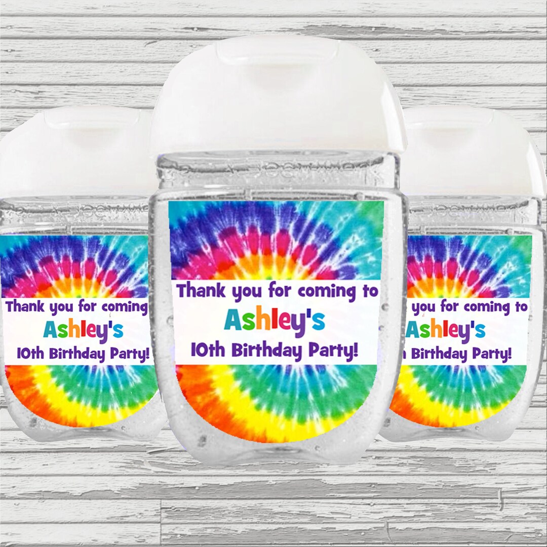 Tie Dye Theme Baby Shower/birthday Favor, HS Label - Etsy