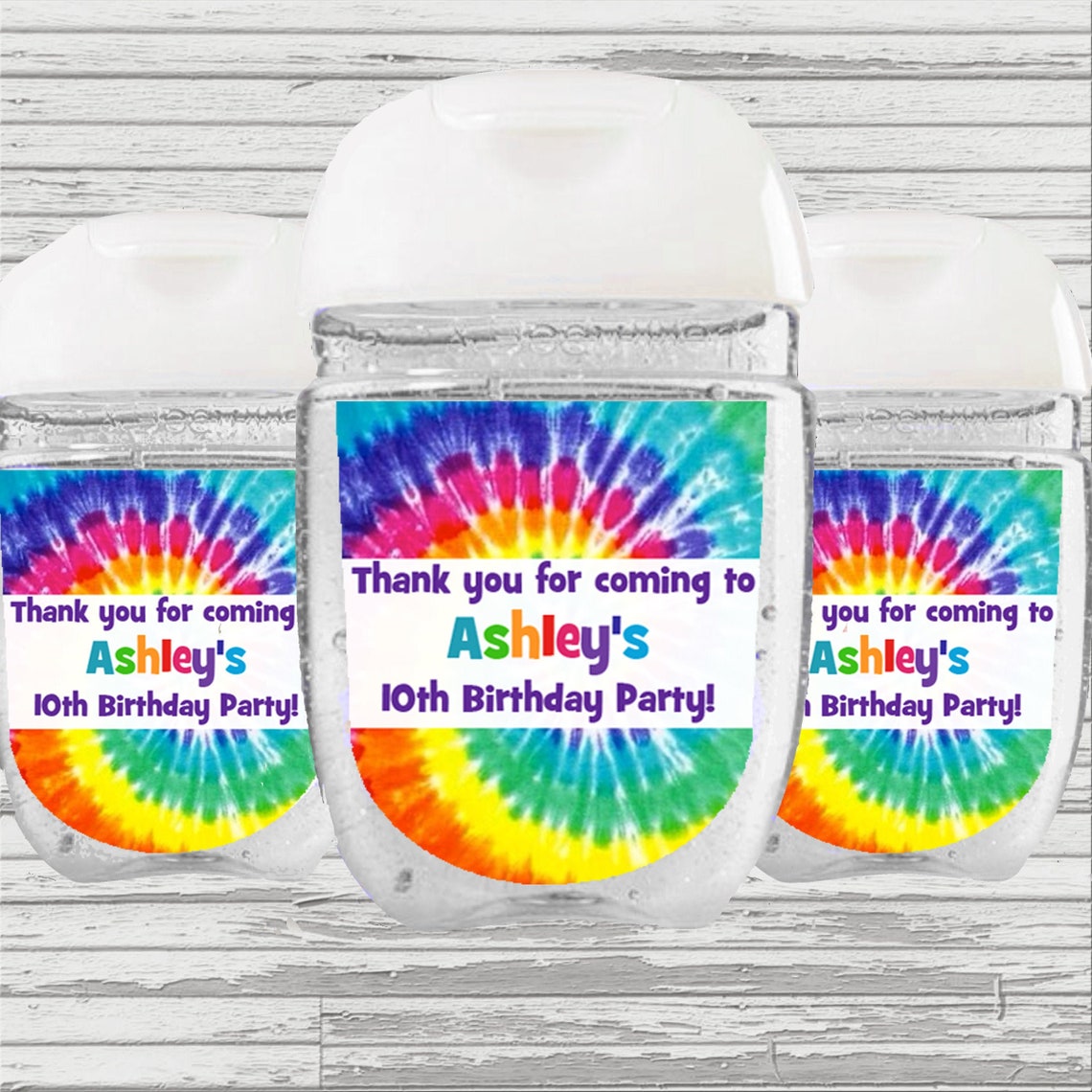 Tie Dye Theme Baby Shower/birthday Favor HS Label - Etsy