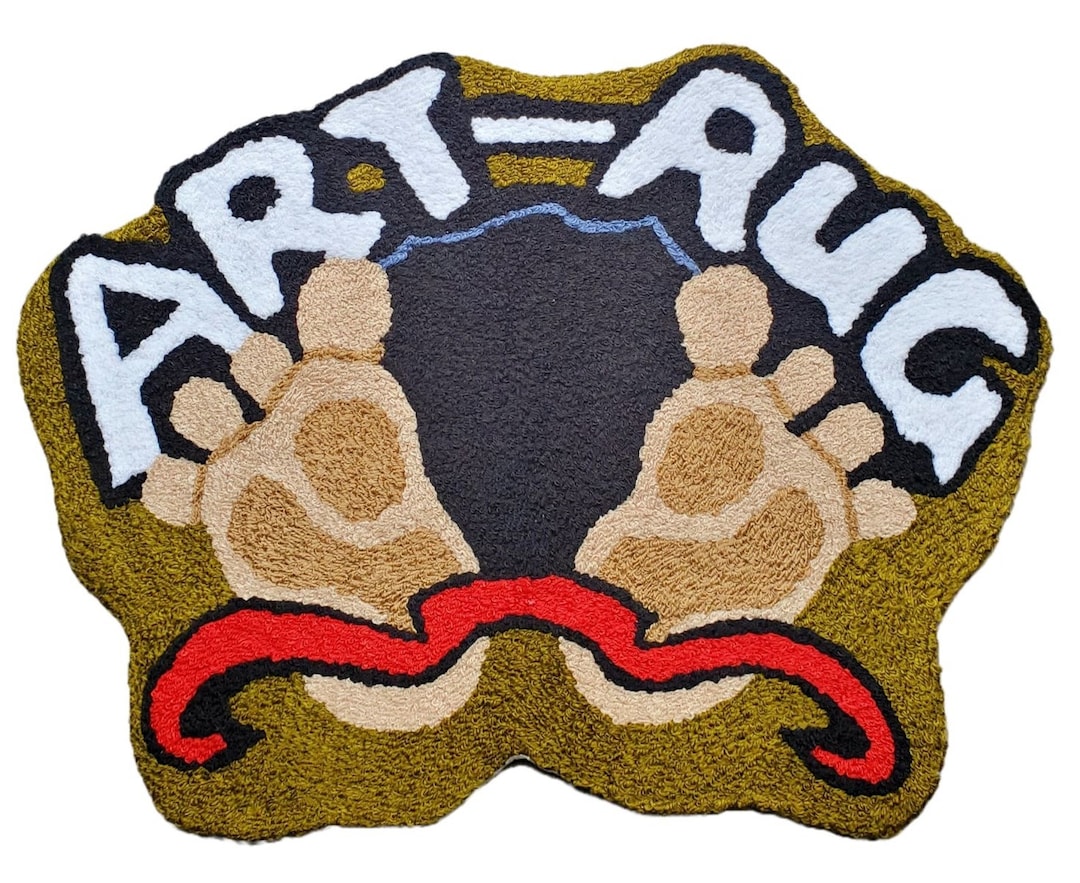 Bear Footprint Handcrafted Accent Rug - Etsy