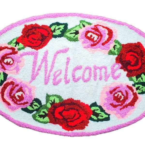 Rug With Roses - Etsy