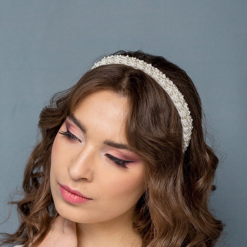 Pearl Bead Headband - Etsy