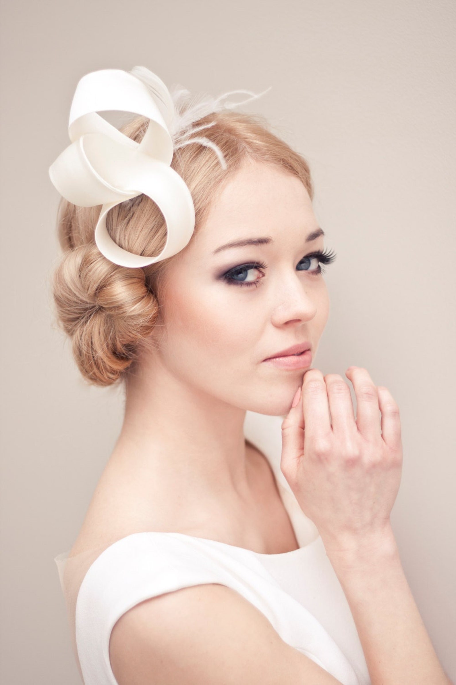 Modern Fascinator Withfethers Wedding Headpiece Wedding - Etsy