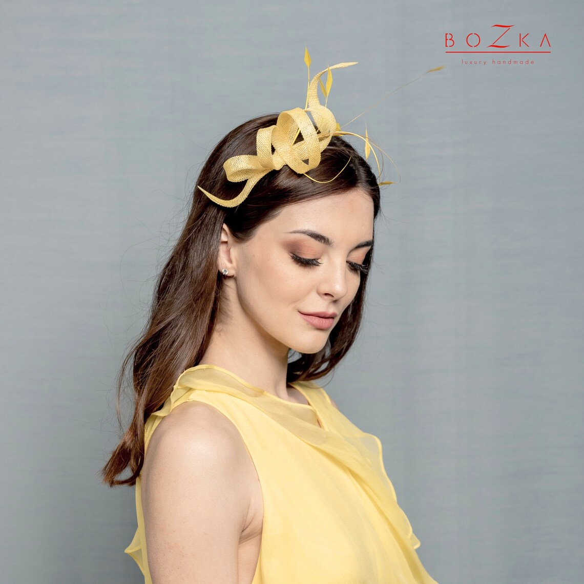 Modern Fascinator Yellow Fascinator Serpentine Shape - Etsy