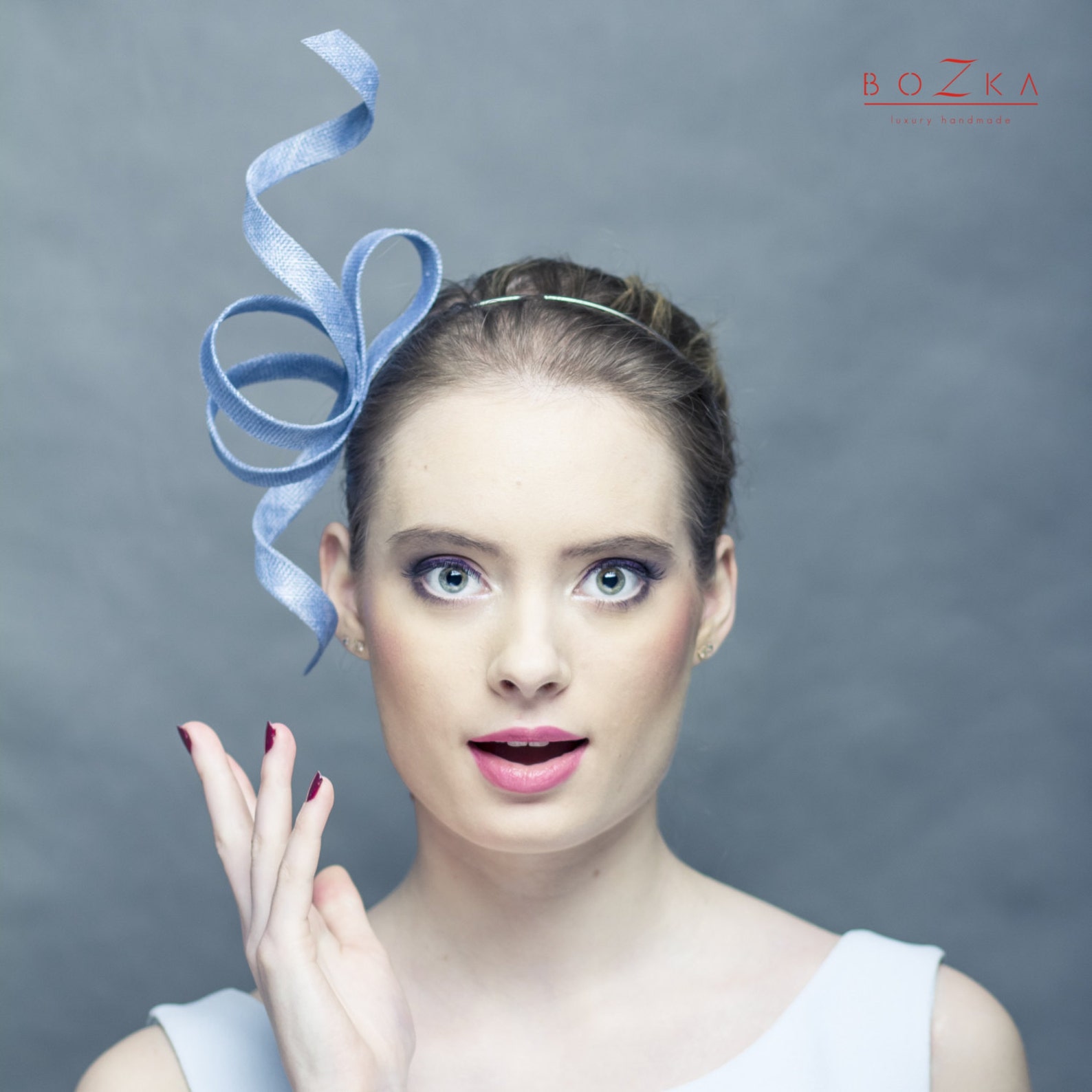 Modern Fascinator Light Blue Fascinator Serpentine Shape - Etsy