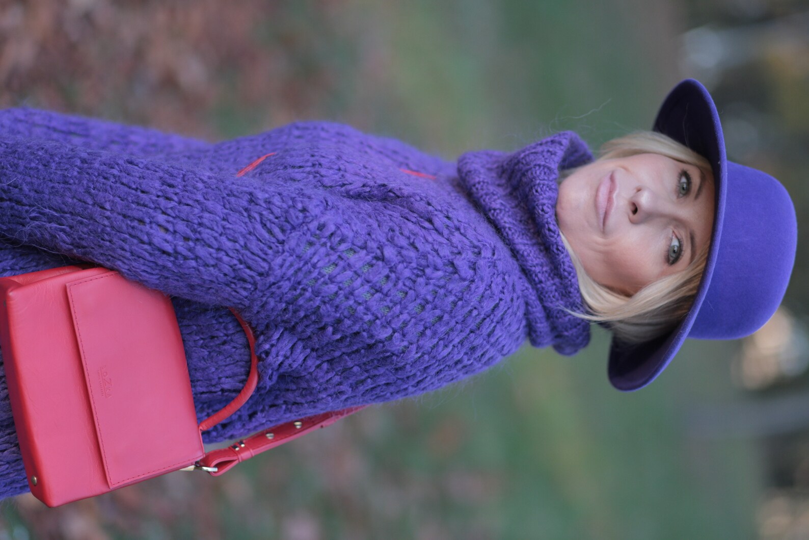 Red Handbag With Strap and Detachable Chainred Small Leather | Etsy