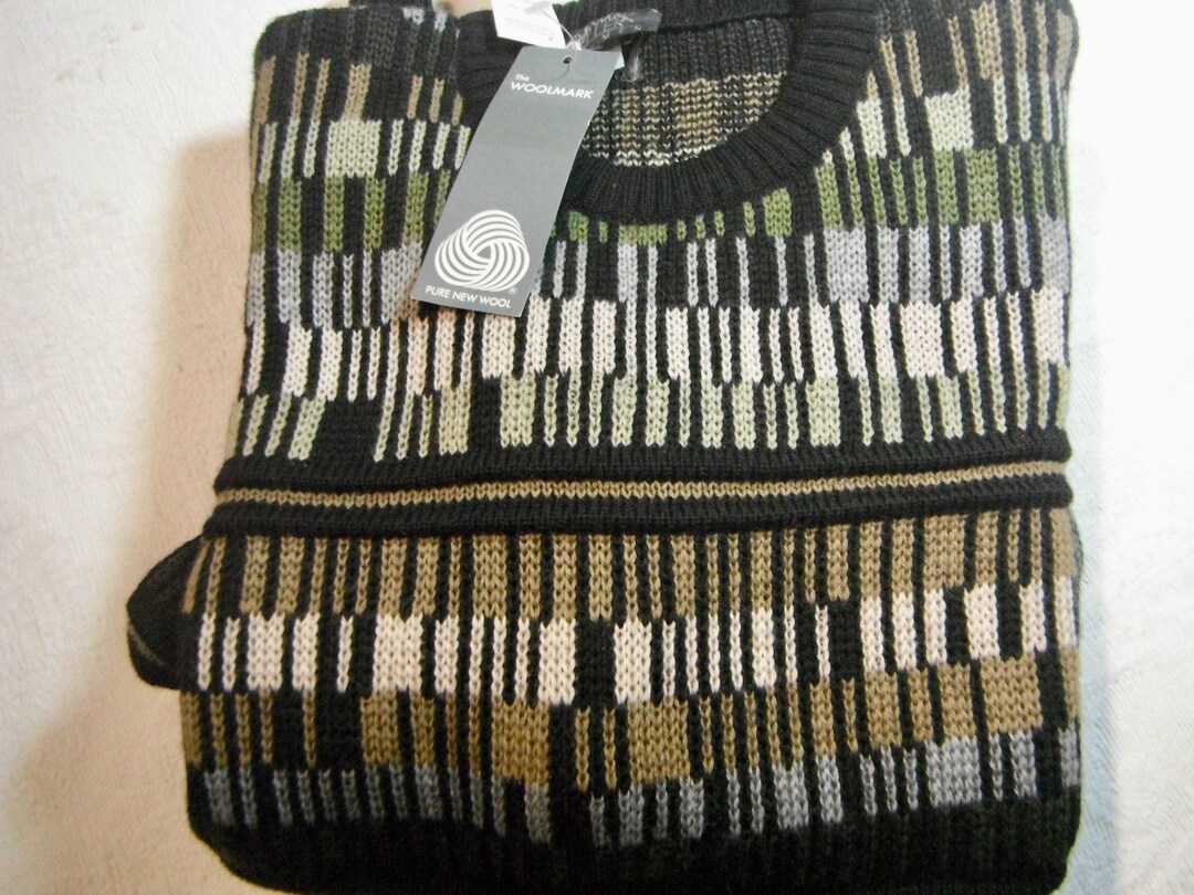 Vintage Woolmark Mens Sweater - Etsy
