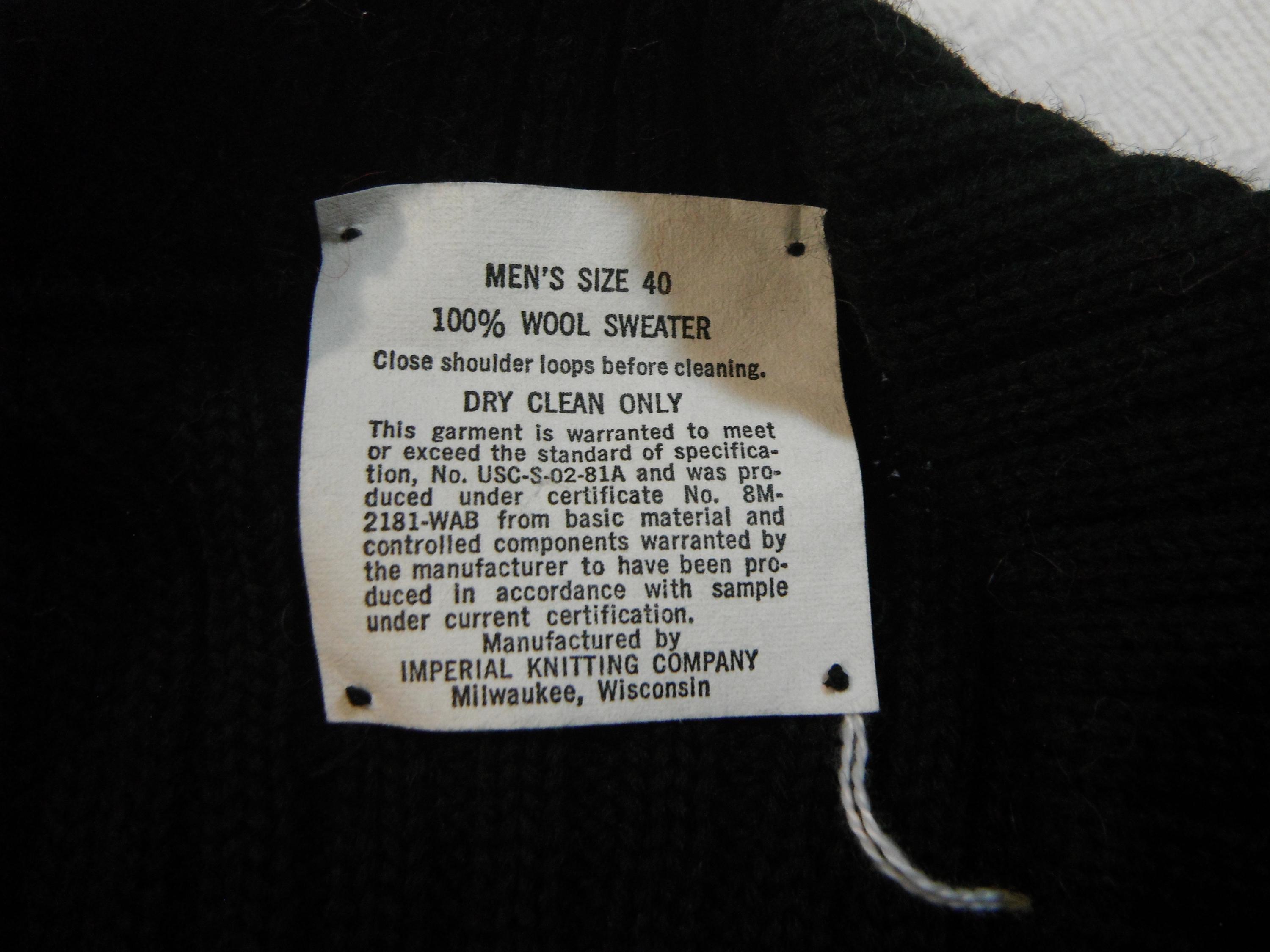 Vintage Men Imperial Knitting Co. Commando Sweater - Etsy