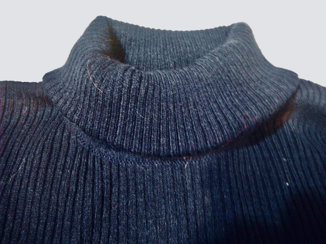 Vintage Mens Christopher Rand Navy Blue Turtleneck Sweater - Etsy