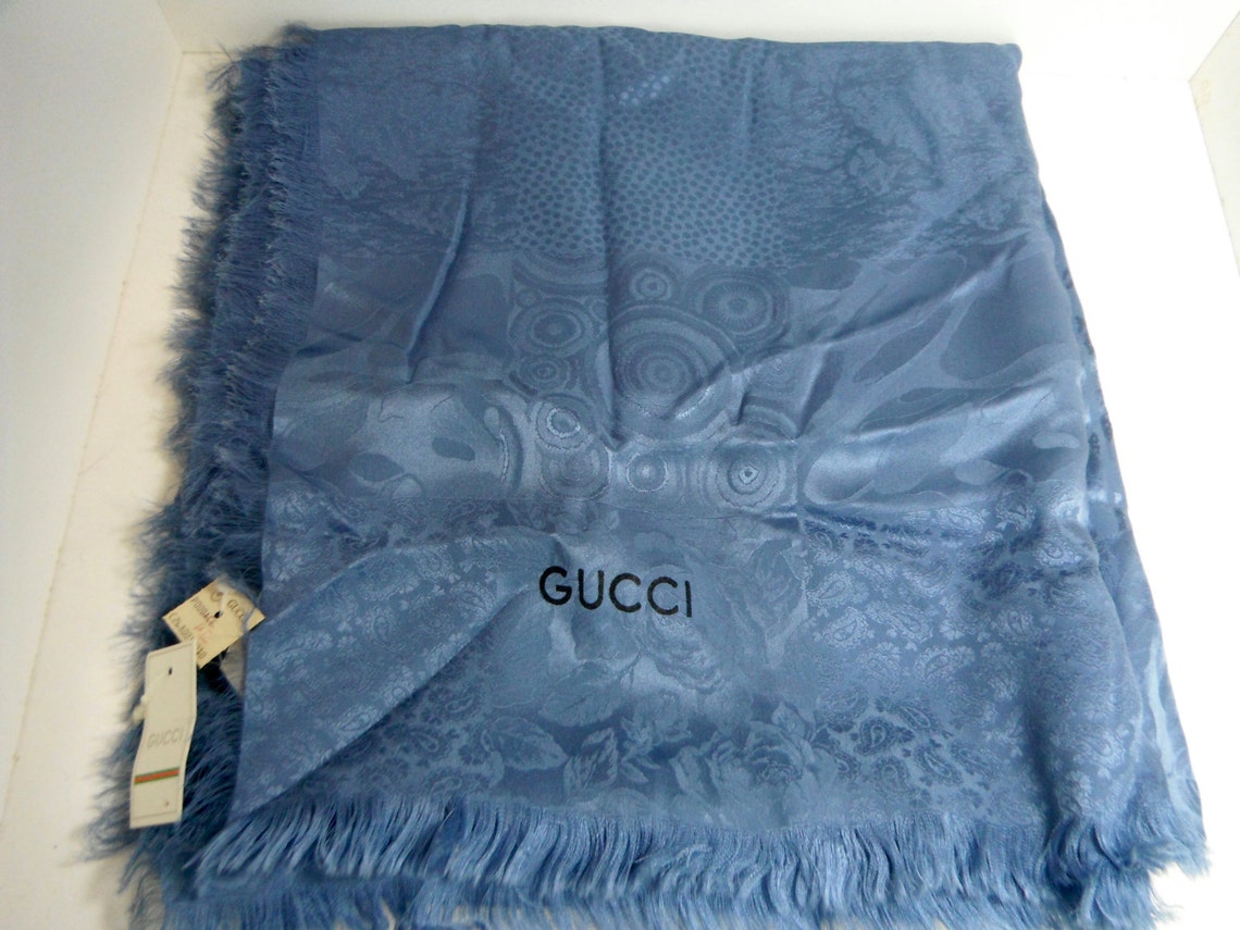 Vintage Gucci Silk Scarf - Etsy