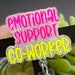 Emotional Support Co-worker Badge Reel - Etsy