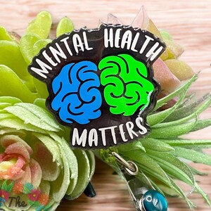 Mental Health Matters - Brain - Psychology Badge Reel - Etsy