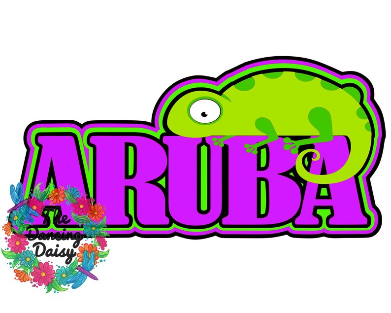 SVG DIGITAL FILE Aruba With Lizard - Etsy