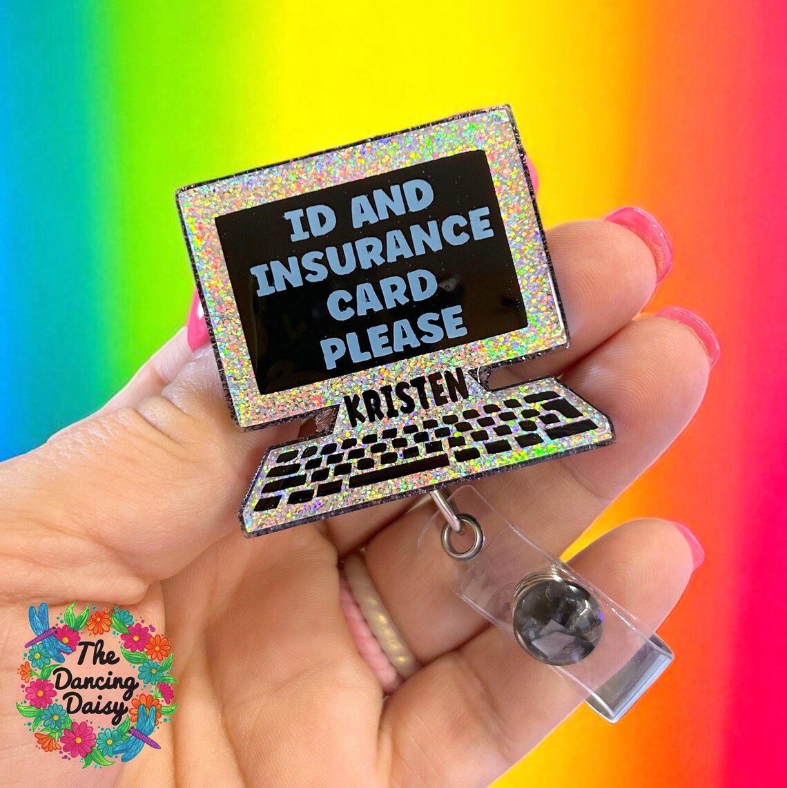 Computer - Medical Office - ID AND INSURANCE Badge Reel - Etsy