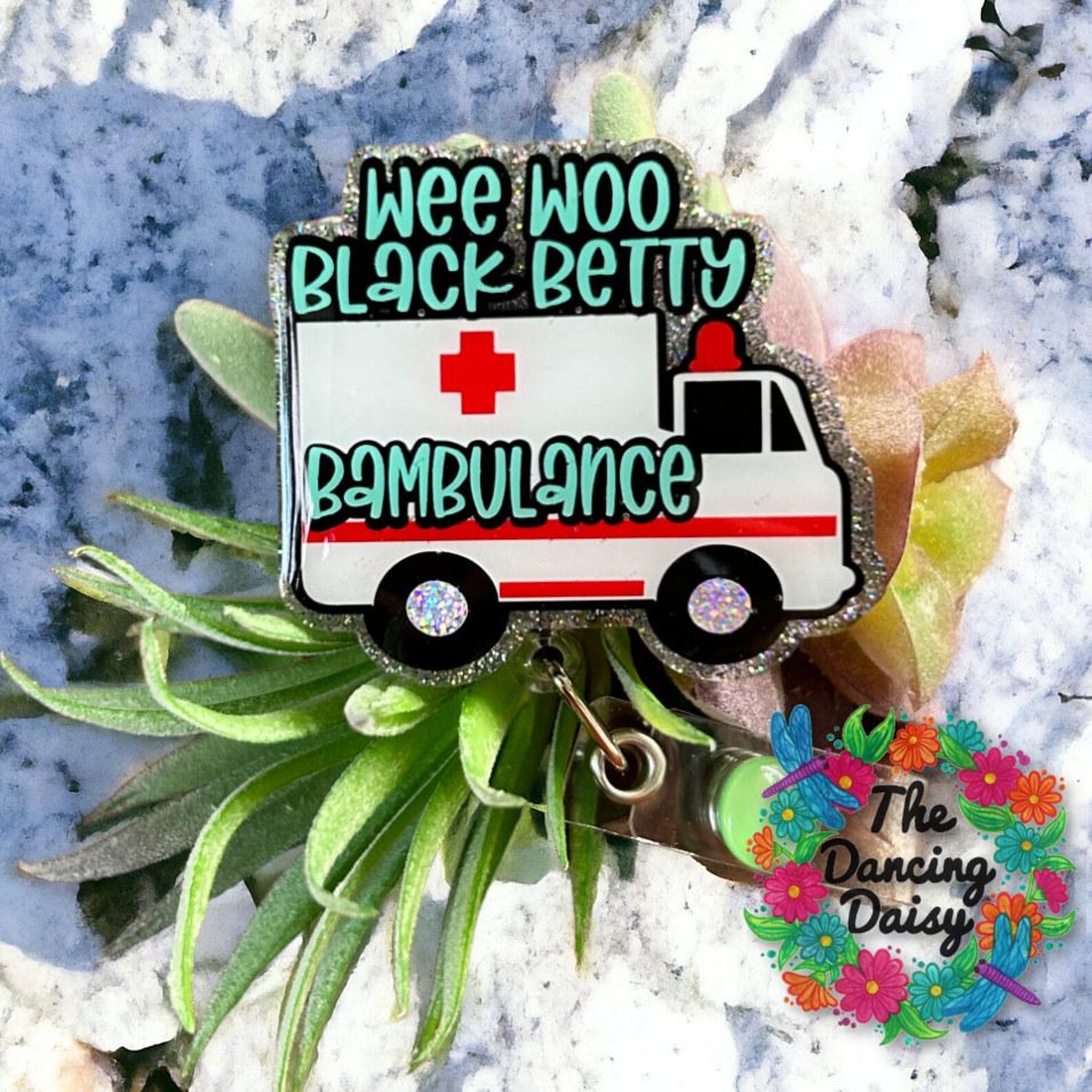 Ambulance - Wee Woo Black Betty Bambulance - Custom Badge Reel - Etsy