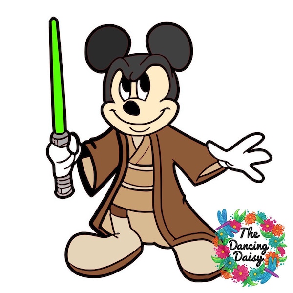 Mickey Mouse Jedi Svg - Etsy