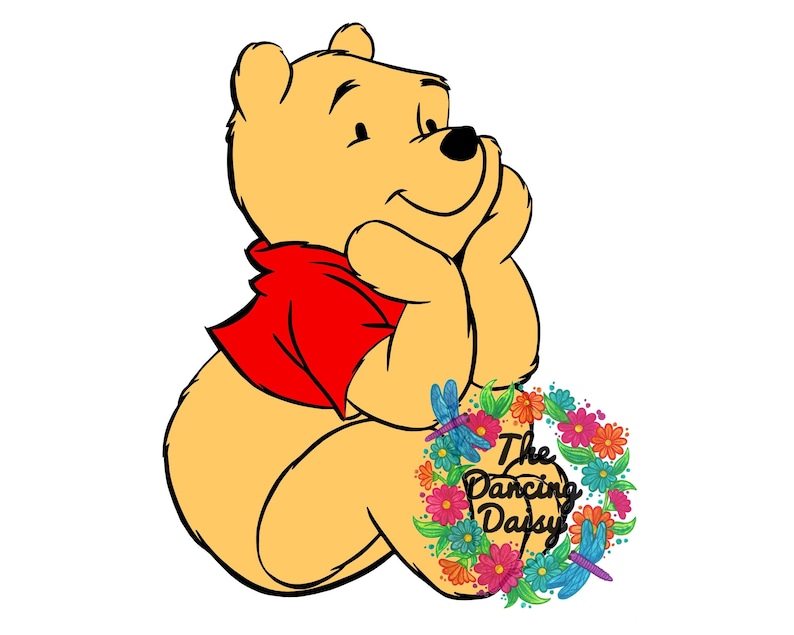 SVG DIGITAL FILE Pooh Sitting Down - Etsy