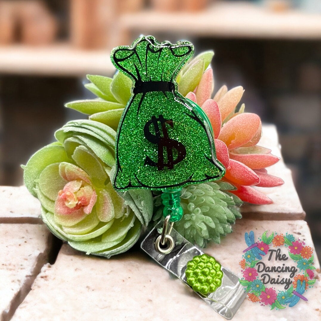 Money Bag / Cash Bag - Badge Reel - Math Accounting Custom Banking - Etsy