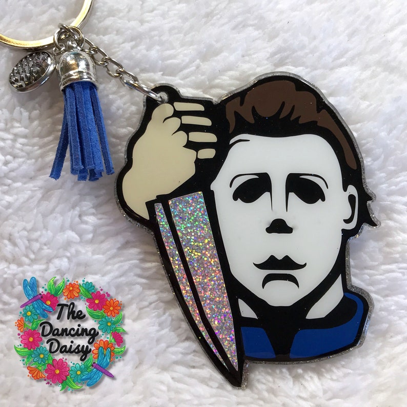 Michael Myers Halloween Face Acrylic Keychain - Etsy
