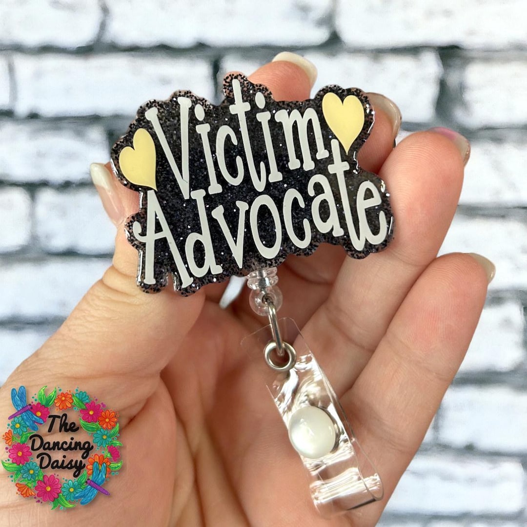 VICTIM ADVOCATE - Custom Badge Reel - Etsy