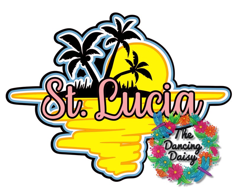 SVG DIGITAL FILE St. Lucia Vacation / Travel - Etsy