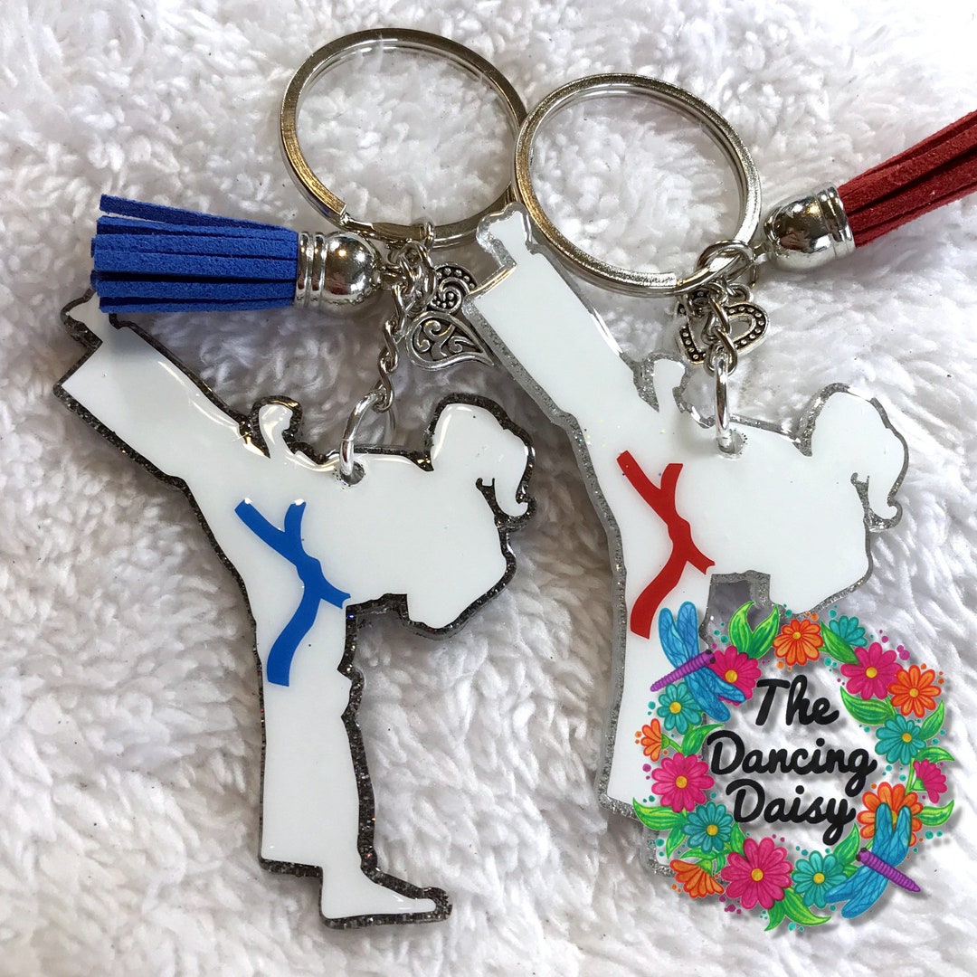 Karate Girl / Female Acrylic Keychain - Etsy