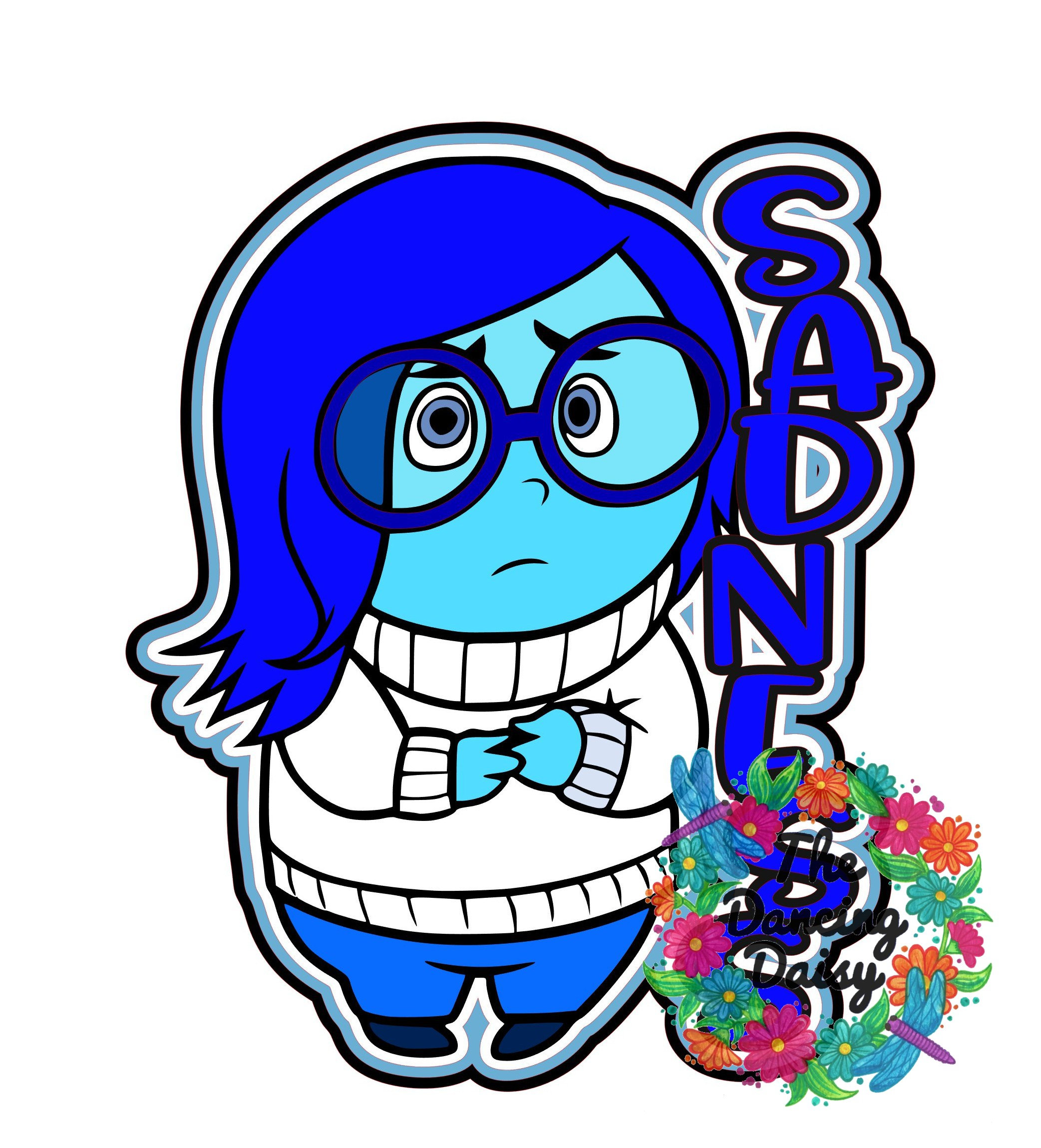 SVG DIGITAL FILE Disney Sadness Inside Out die cut | Etsy